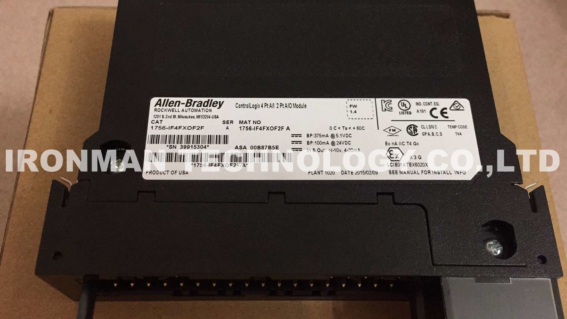 1756-IF4FXOF2F 알렌 브레들리 PLC 아날로그 입력/출력 단위 Ser A F/W REV 1.4